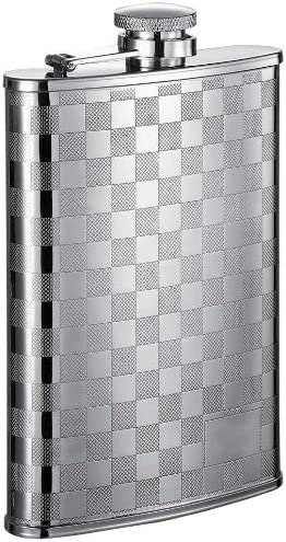 1508YX-3, 8 Oz Flask Checker Design With Rim, Stainless Steel - Etsy