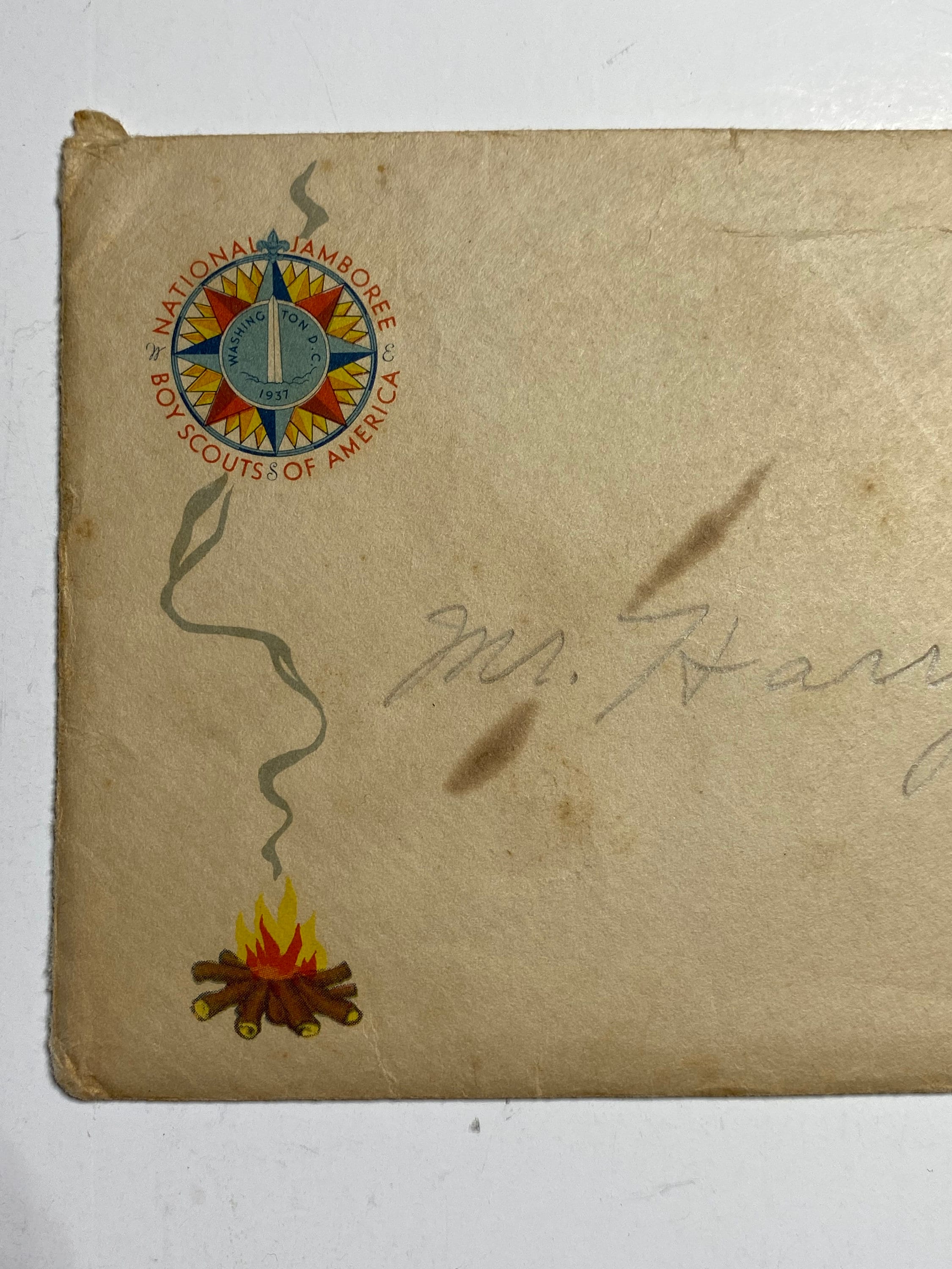 1937 Boy Scouts Cover & Letter on Letterhead From 1st National Jamboree ...