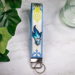 Genshin Impact Mika Inspired Fabric Key Fob Wristlet - Etsy
