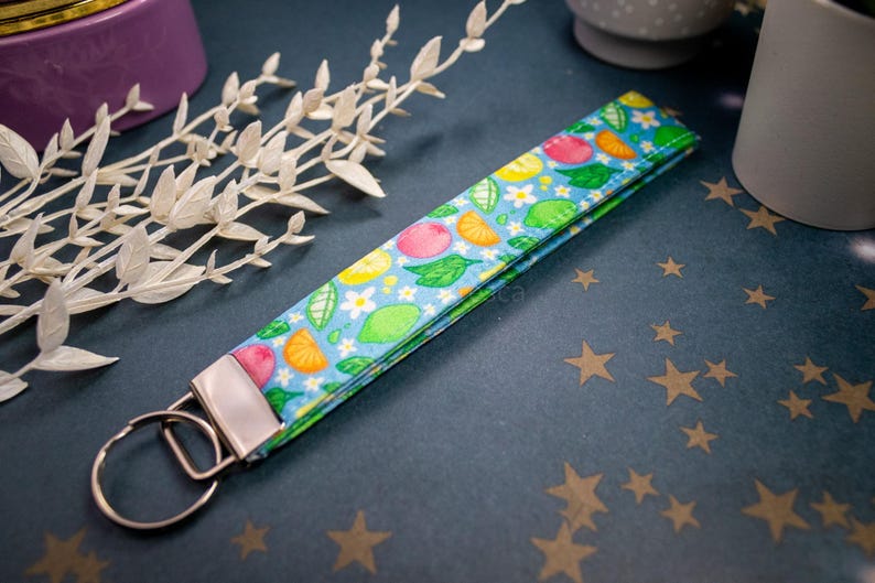 Citrus Fruits Inspired Fabric Key Fob Wristlet - Etsy