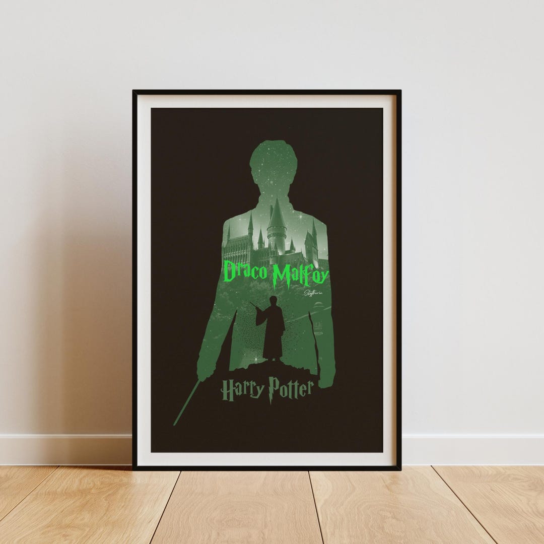 Draco Malfoy Character Fan Art Poster, Harry Potter Inspired Artwork - Etsy