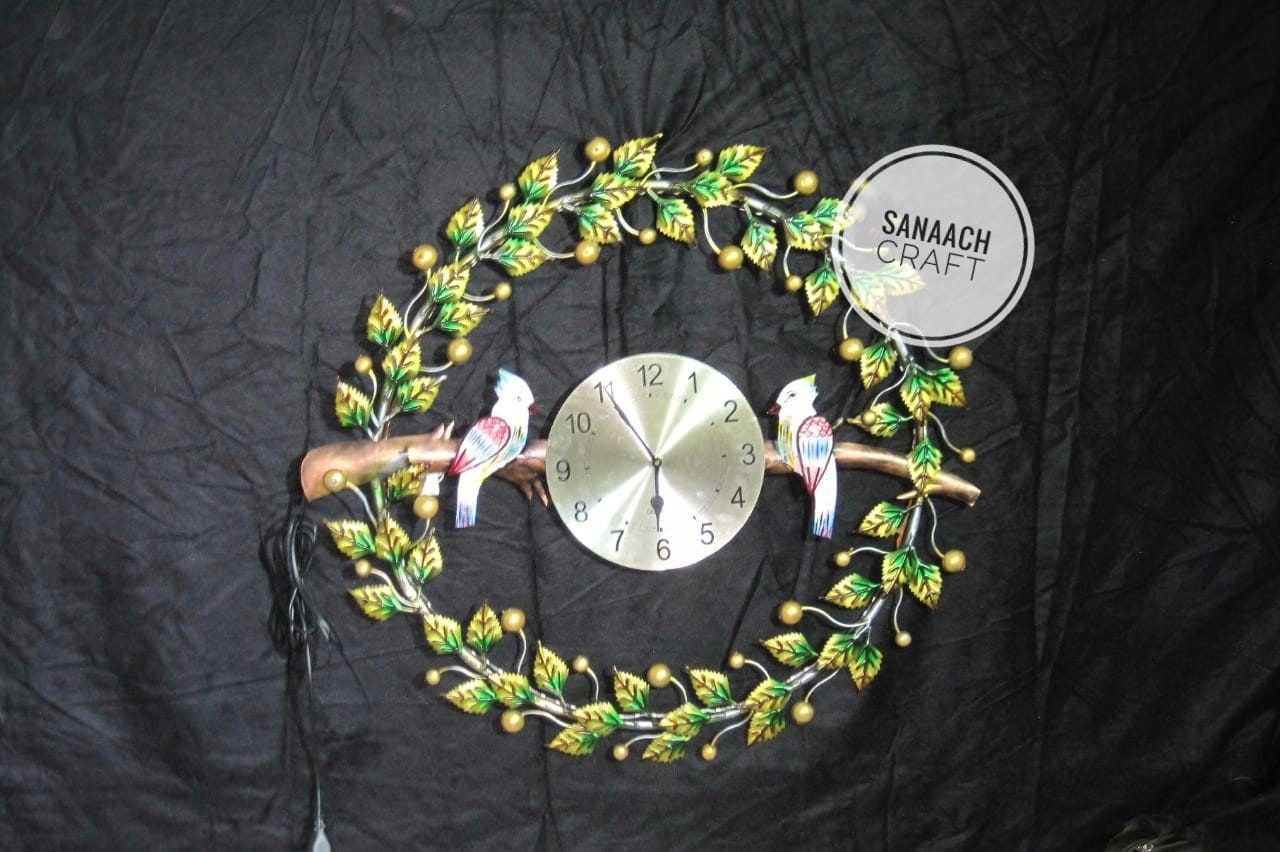 Metal Wall Clock Wall Hanging Metal Art With LED Multicolor - Etsy