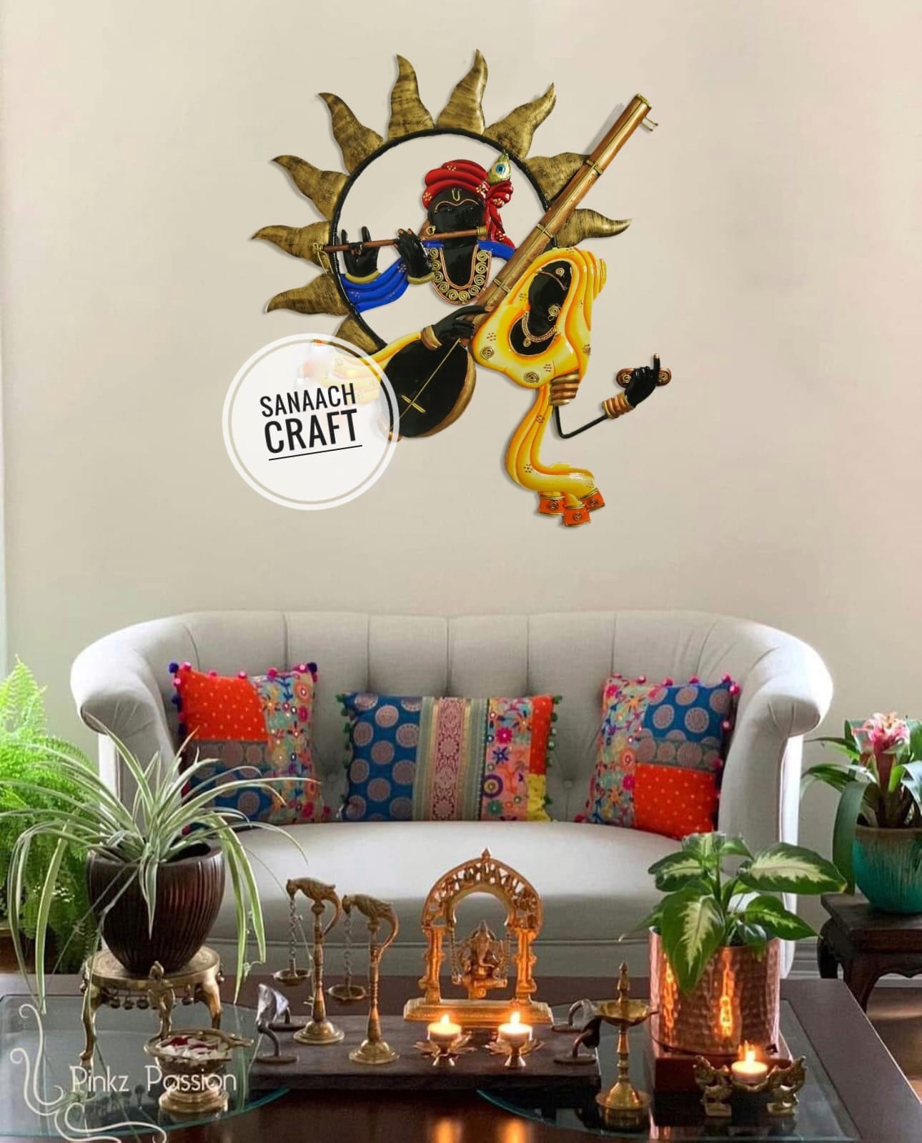 Krishna Meera Sudarshan Chakra Musical Wall Decore of - Etsy