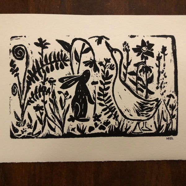 Animal Woodblock Print - Etsy