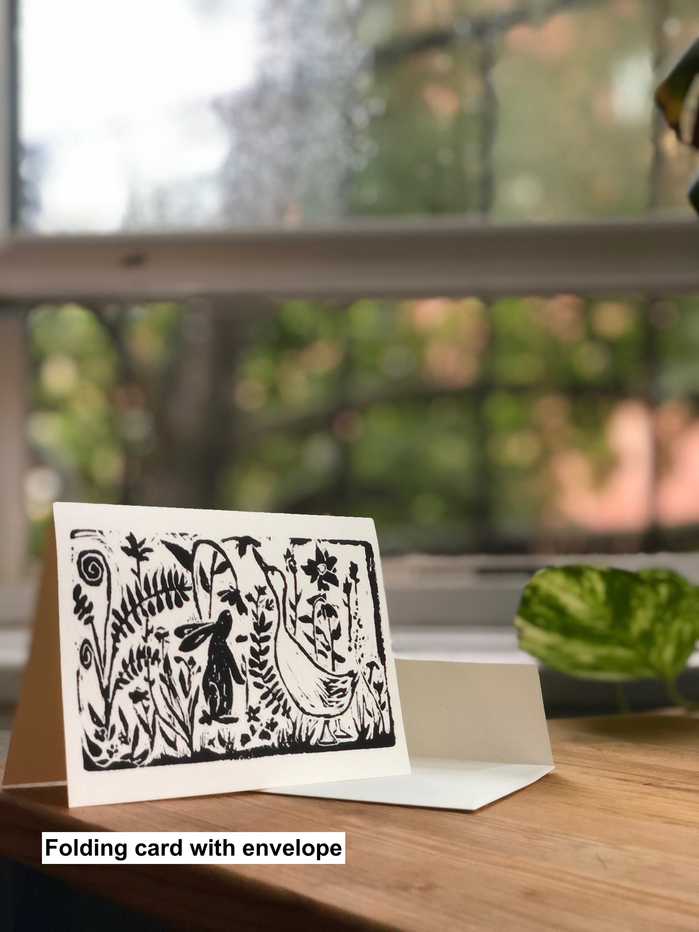 Duck and Rabbit Garden Woodblock Print - Etsy