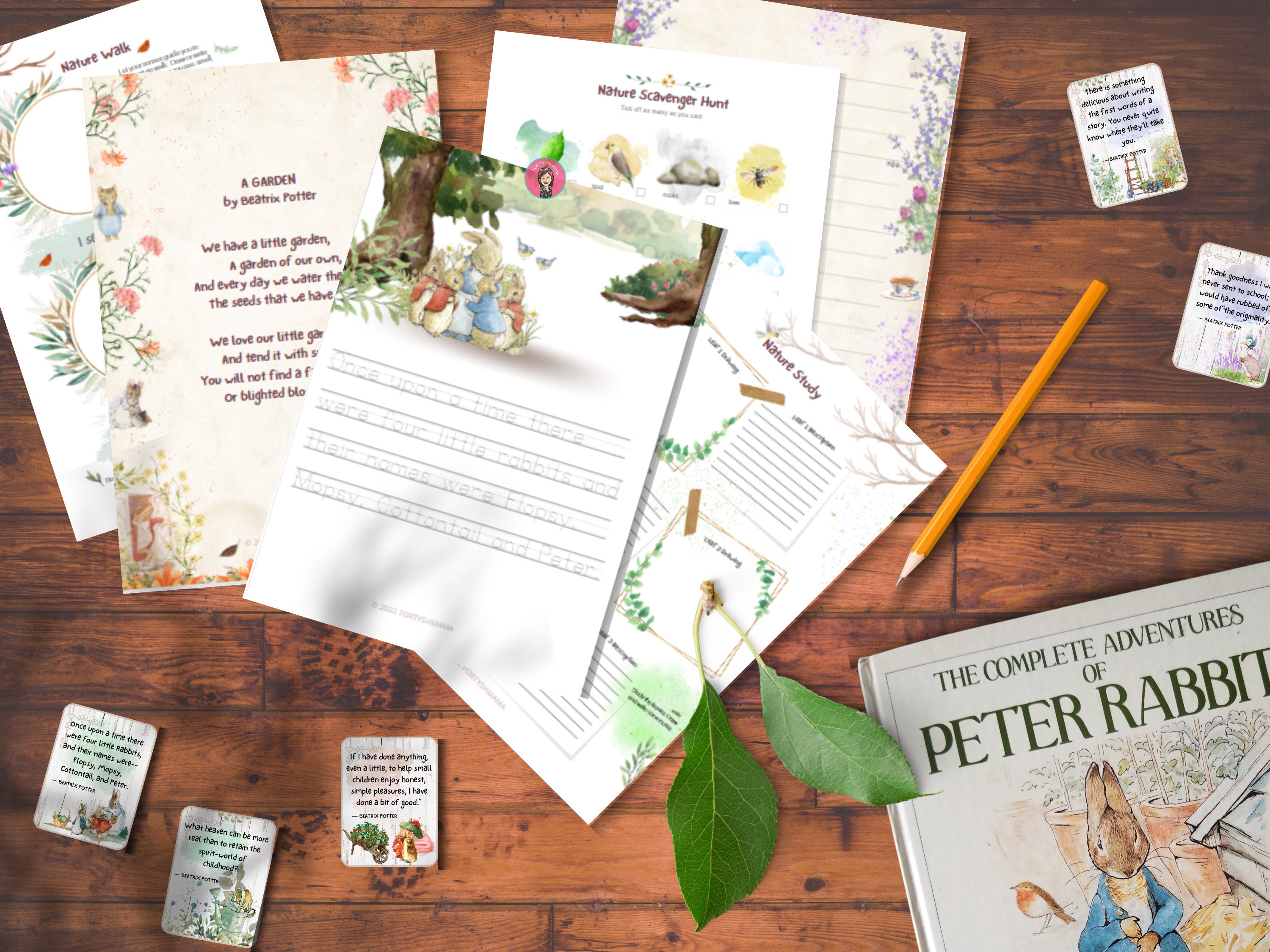 Beatrix Potter Unit Study Lapbook Template Homeschool - Etsy