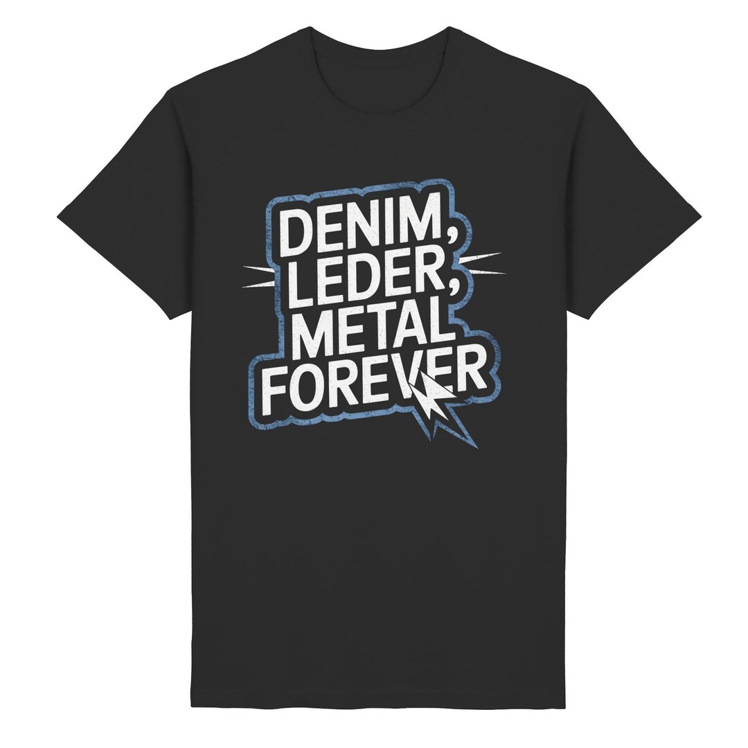Heavy Metal T-shirt Denim Leather Metal Forever – Retro 80s 90s ...