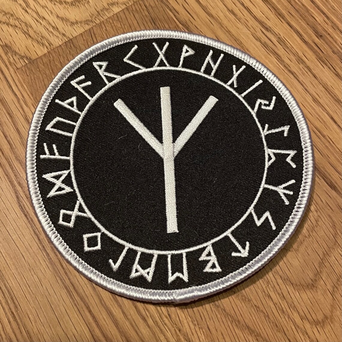 Algiz Rune Rune Circle Patch Rune of Life Heathen | Etsy