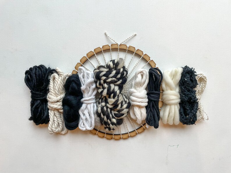 Circular Loom Kit Weaving Black and White - Etsy