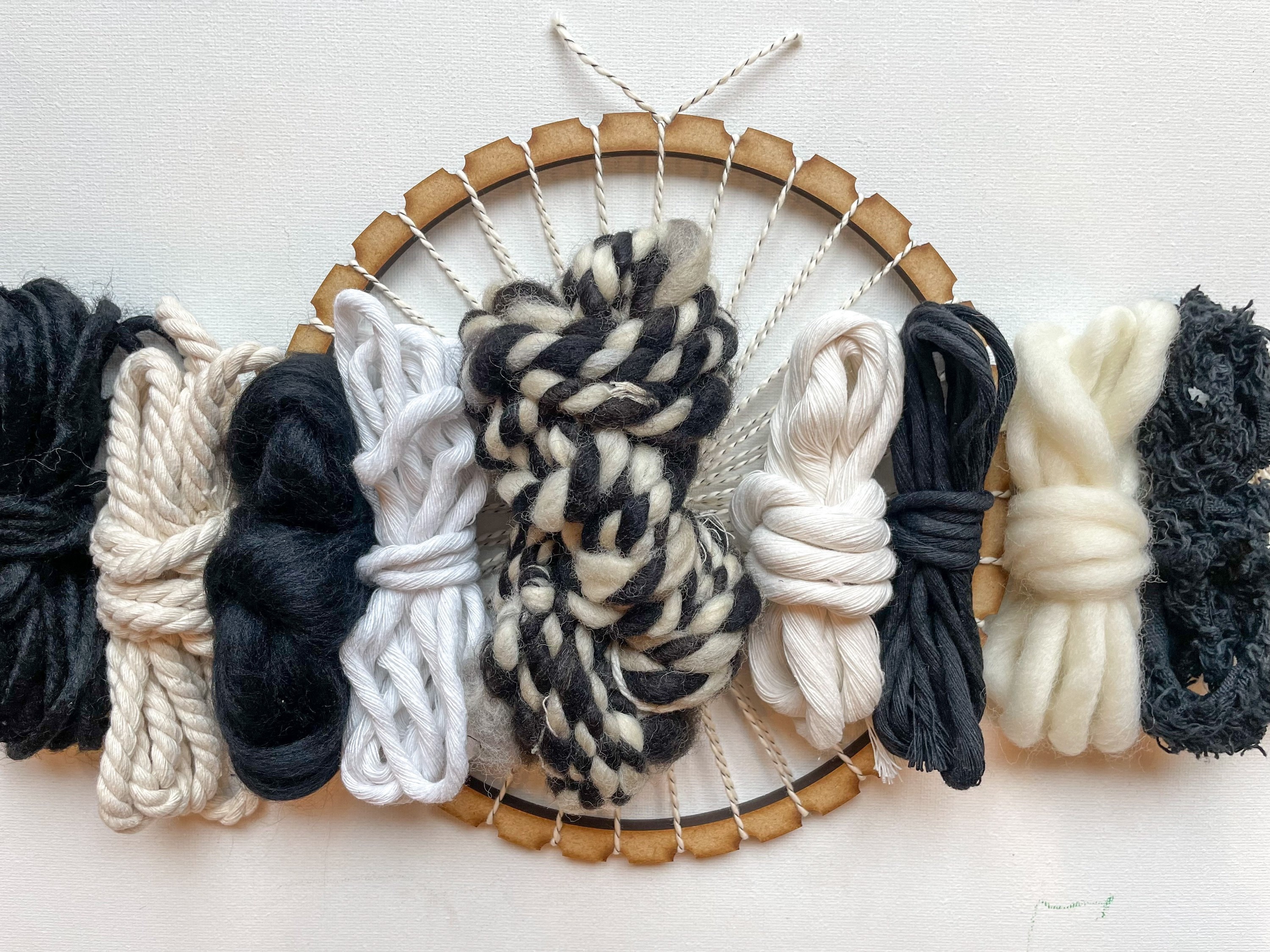 Circular Loom Kit Weaving Black and White - Etsy