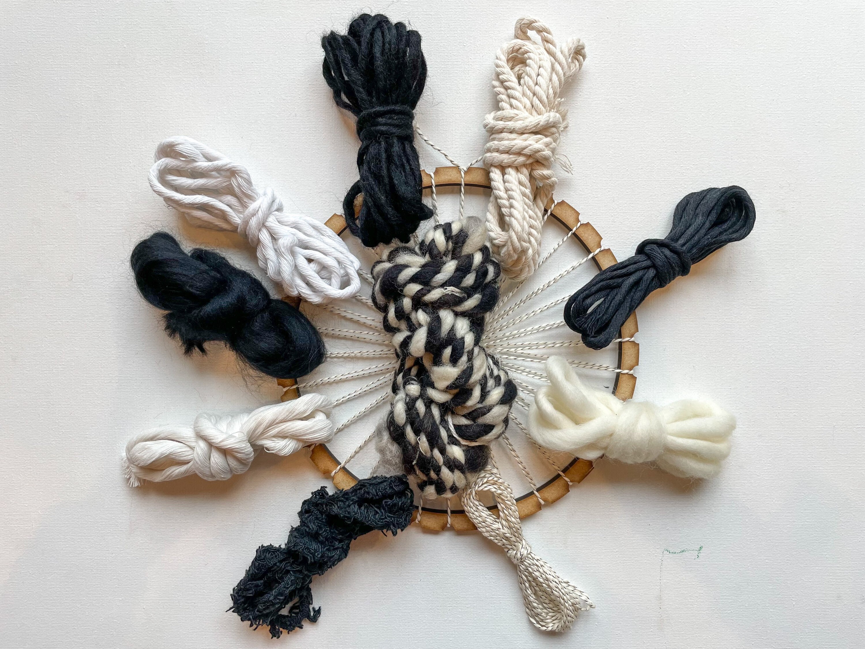 Circular Loom Kit Weaving Black and White - Etsy