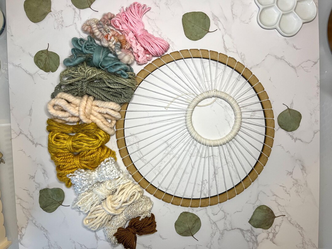 Circular Loom Kit - Weaving - Light Rose and Sage - Etsy