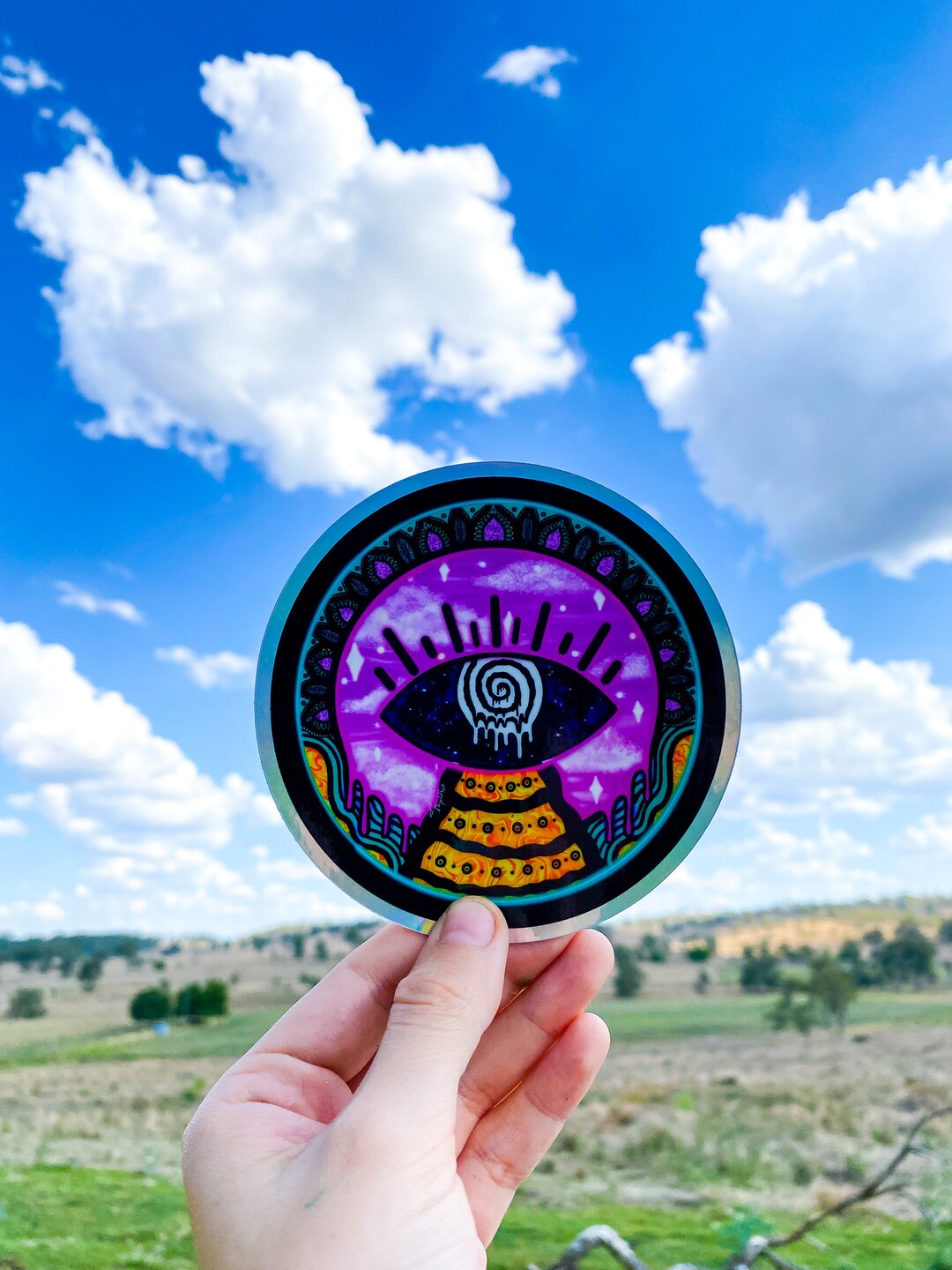 Holographic Eye Sticker - Etsy