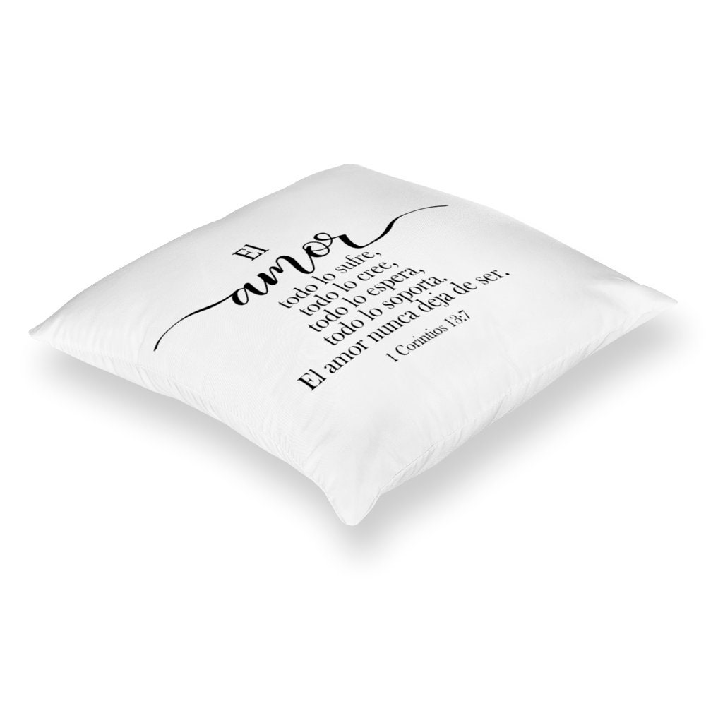 El Amor Todo Lo Sufre Christian Spanish Pillow Spanish Gift - Etsy