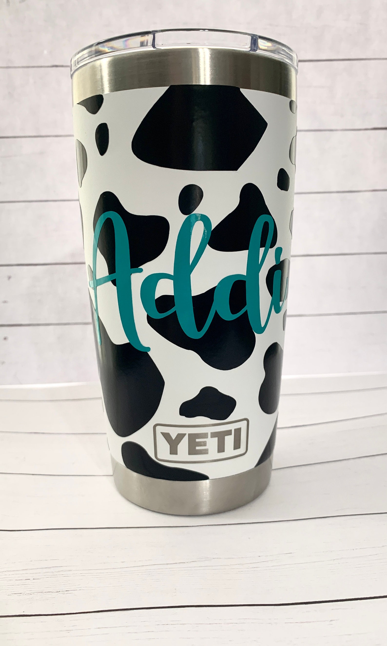 Yeti Brand Cow Print Stainless Steel Tumbler - Etsy Australia