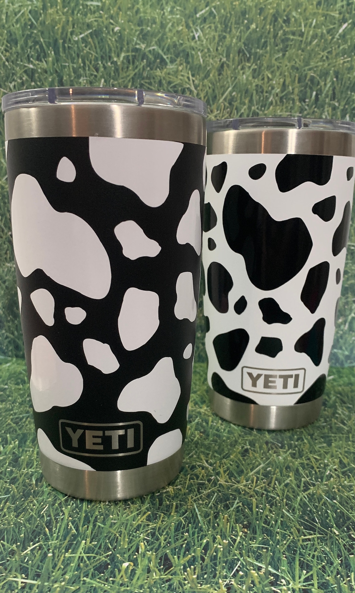 Yeti Brand Cow Print Stainless Steel Tumbler - Etsy