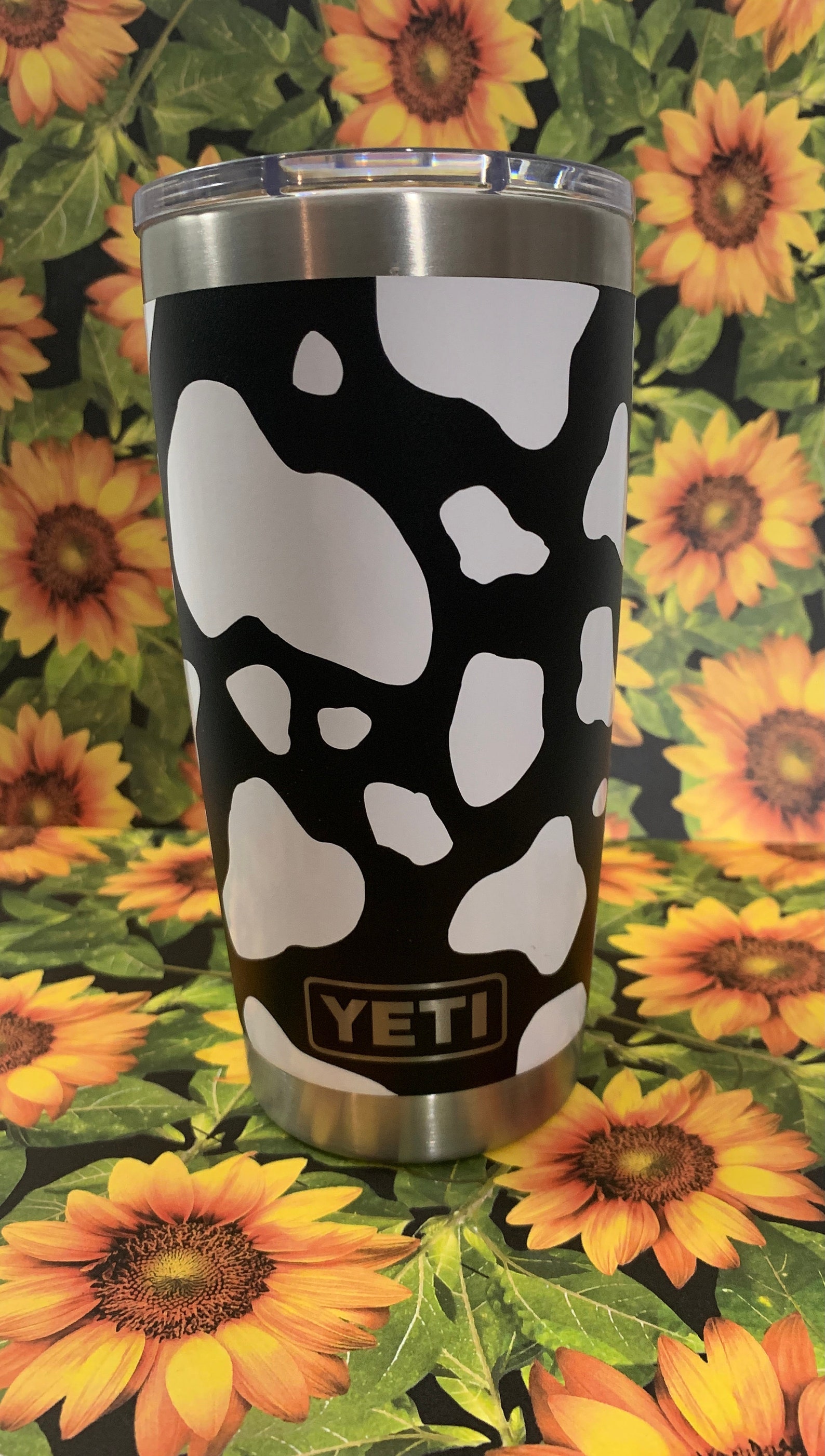 Yeti Brand Cow Print Stainless Steel Tumbler - Etsy