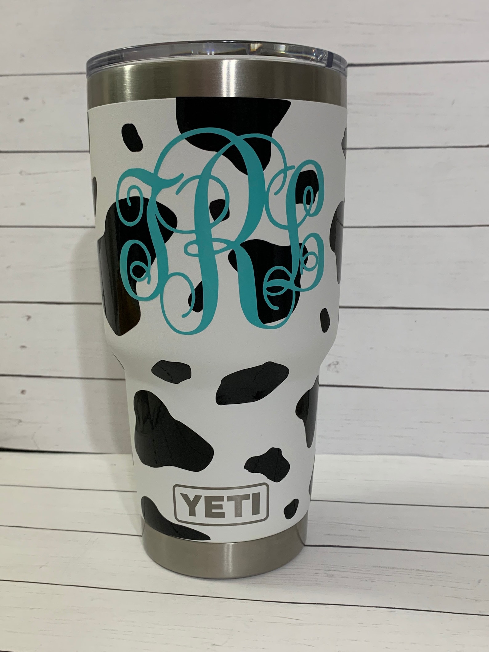 Yeti Brand Cow Print Stainless Steel Tumbler - Etsy