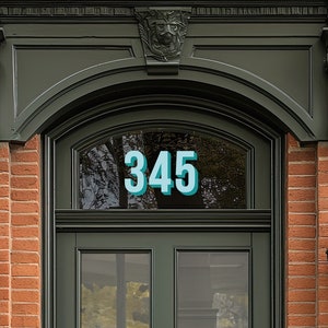 Unique House Number Sticker for Transom Window | Personalised Fanlight ...