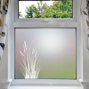 Reeds Grass Privacy Window Film: Etched Glass Effect - Etsy