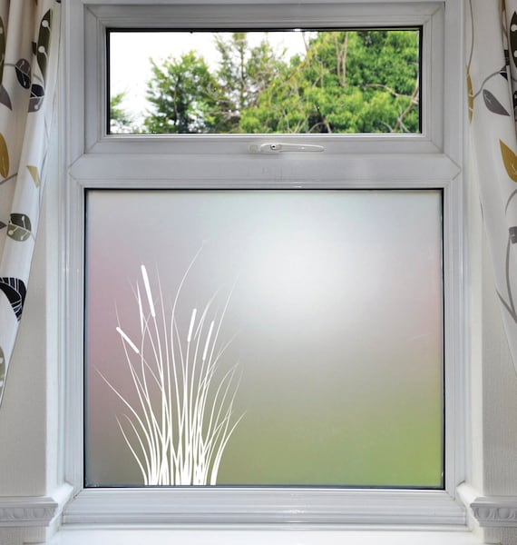 Custom Etched Glass Window Film Frosted Window Film With Heron Bird