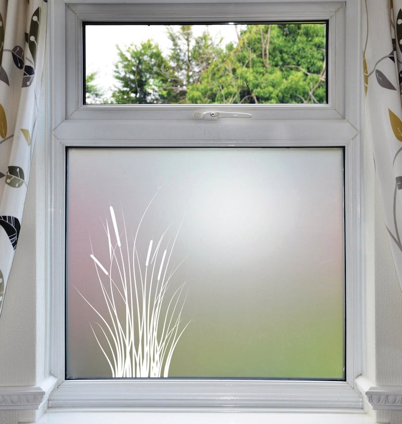 Reeds Grass Privacy Window Film: Etched Glass Effect - Etsy