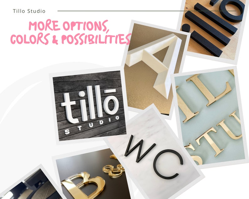 Black 3D Wall Letters: Custom Logo Sign - Etsy UK