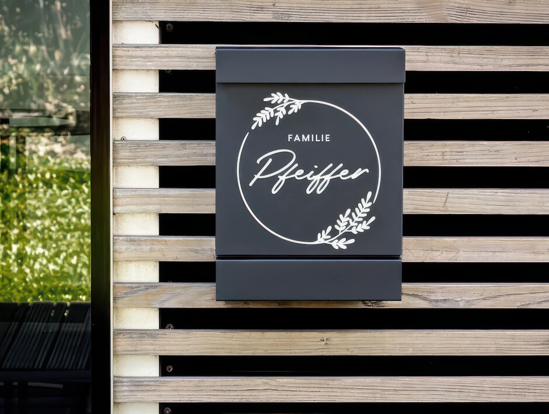 Personalised Letterbox Floral Sticker With Names - Etsy