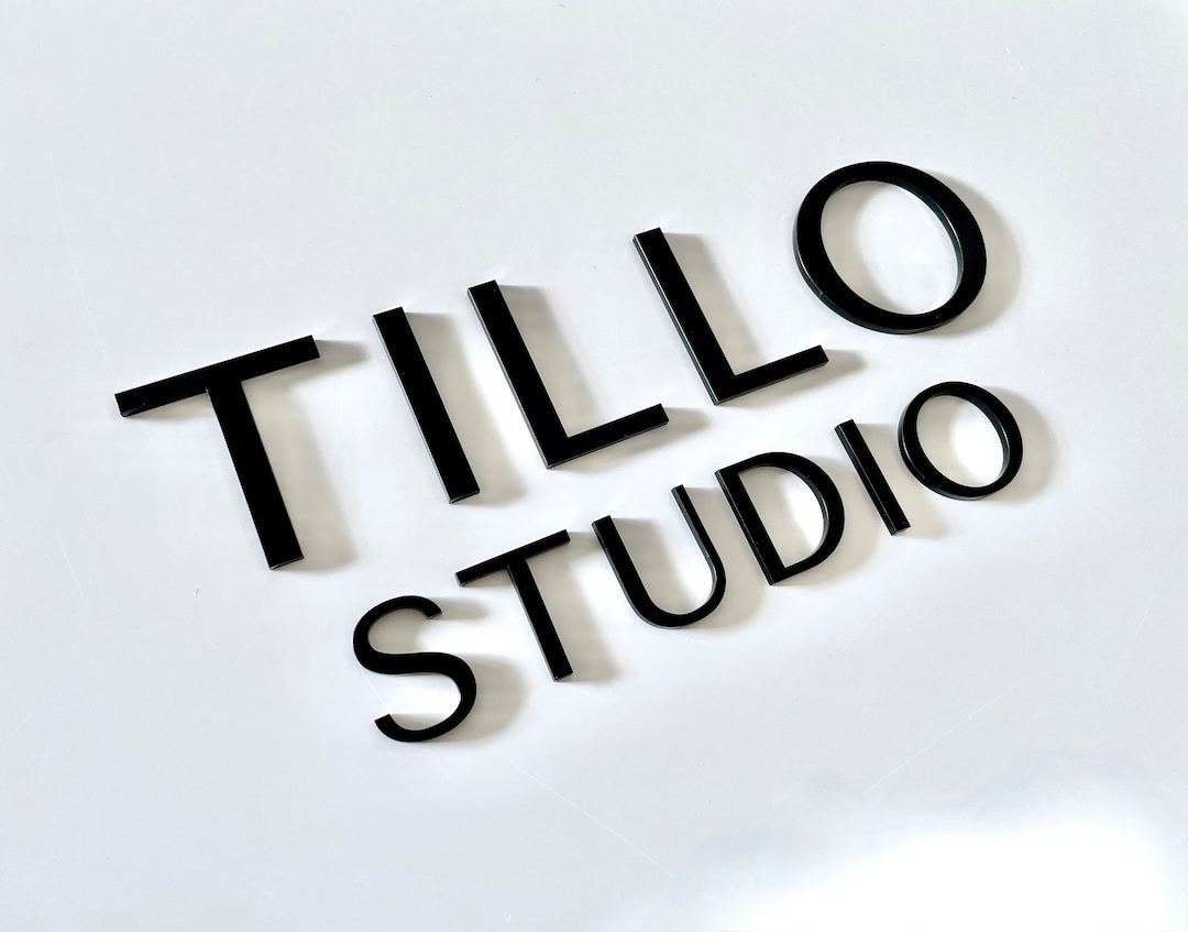 Black Acrylic Letters: Minimal Font, Custom Sign, Cake Topper - Etsy