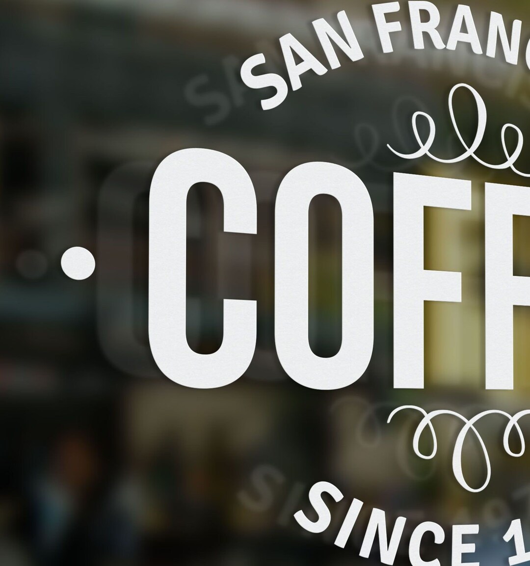 Logo Sticker Personalised Vinyl Window Decal | White Custom Business ...