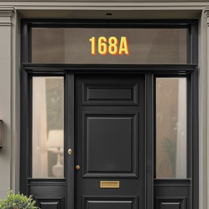 Unique House Number Sticker for Transom Window | Personalised Fanlight ...