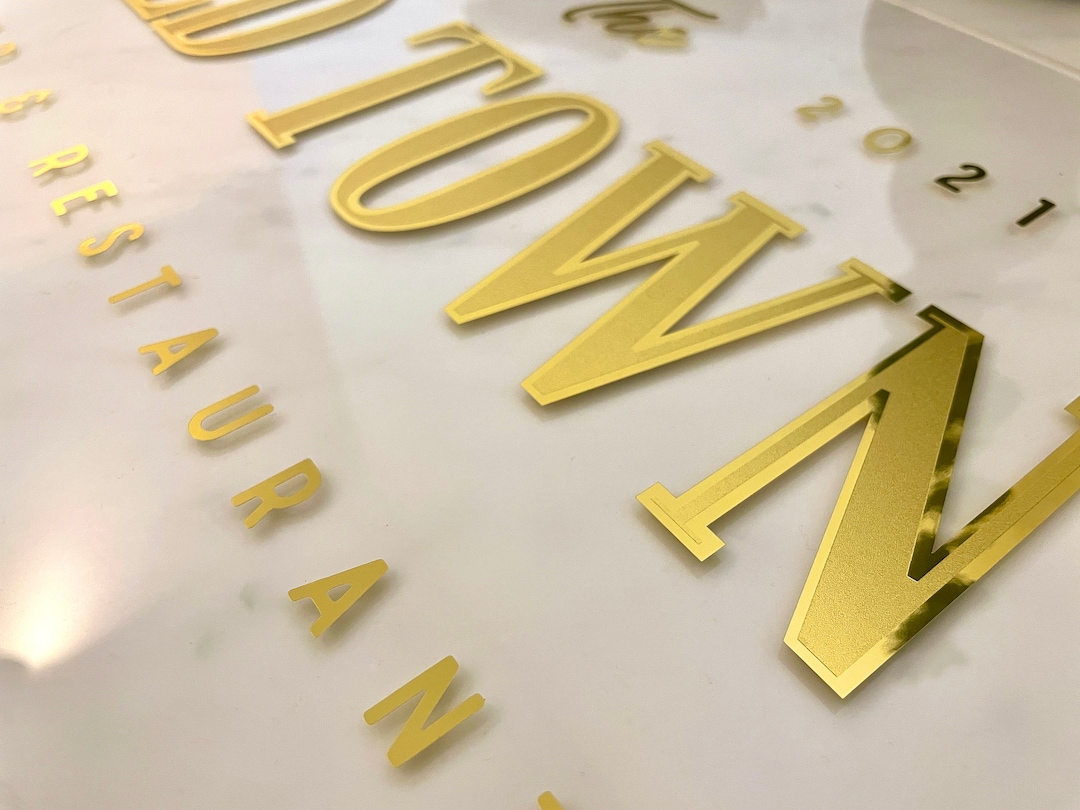 Custom Gold Leaf Effect Window Sticker: Business Logo Decal - Etsy