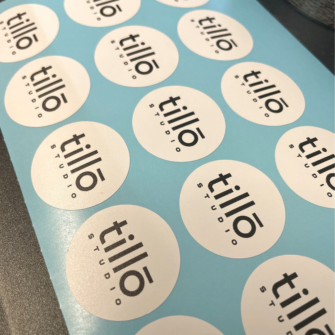 Custom Round Logo Sticker Decal With Black Logo, Business Stickers ...