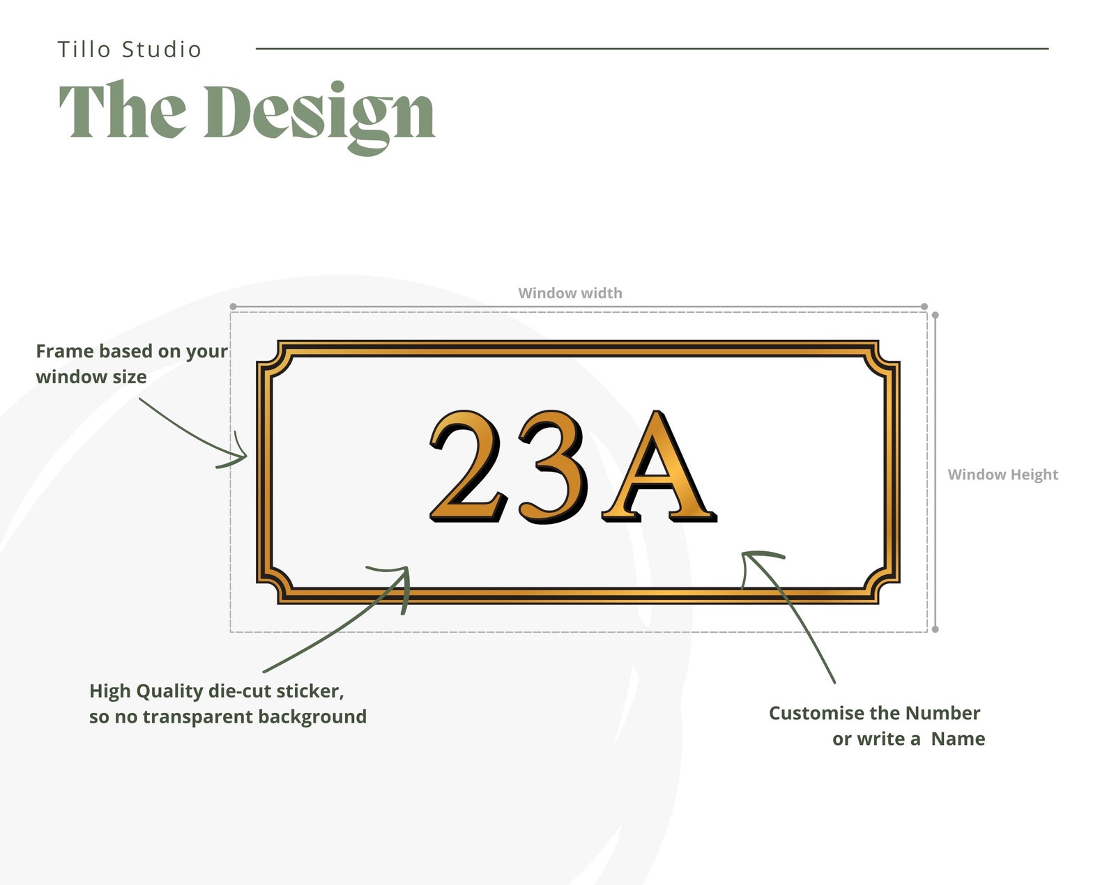 Custom Chrome Gold Victorian House Number Sign With Black Shadow - Etsy