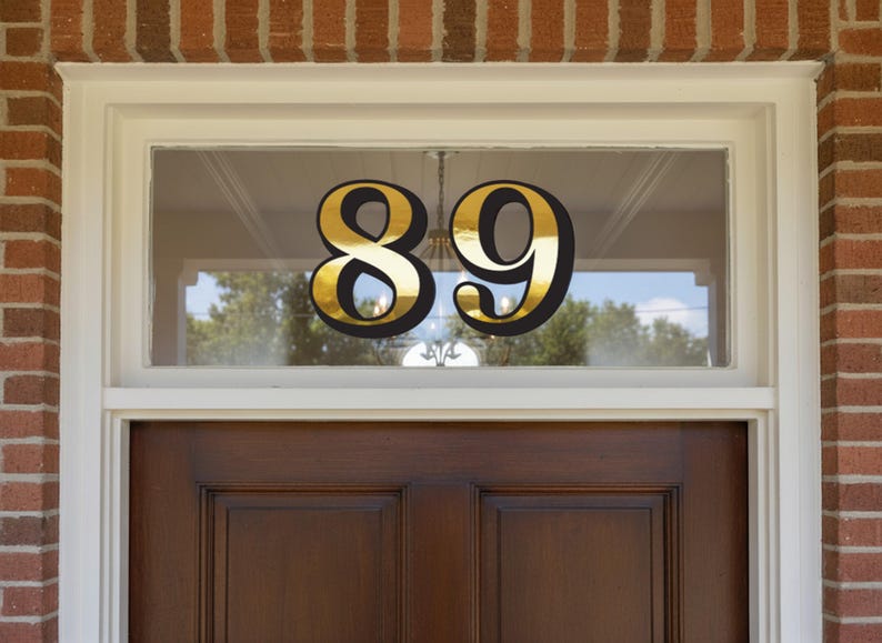 Gold Fanlight House Numbers: Victorian Style Vinyl Decal - Etsy