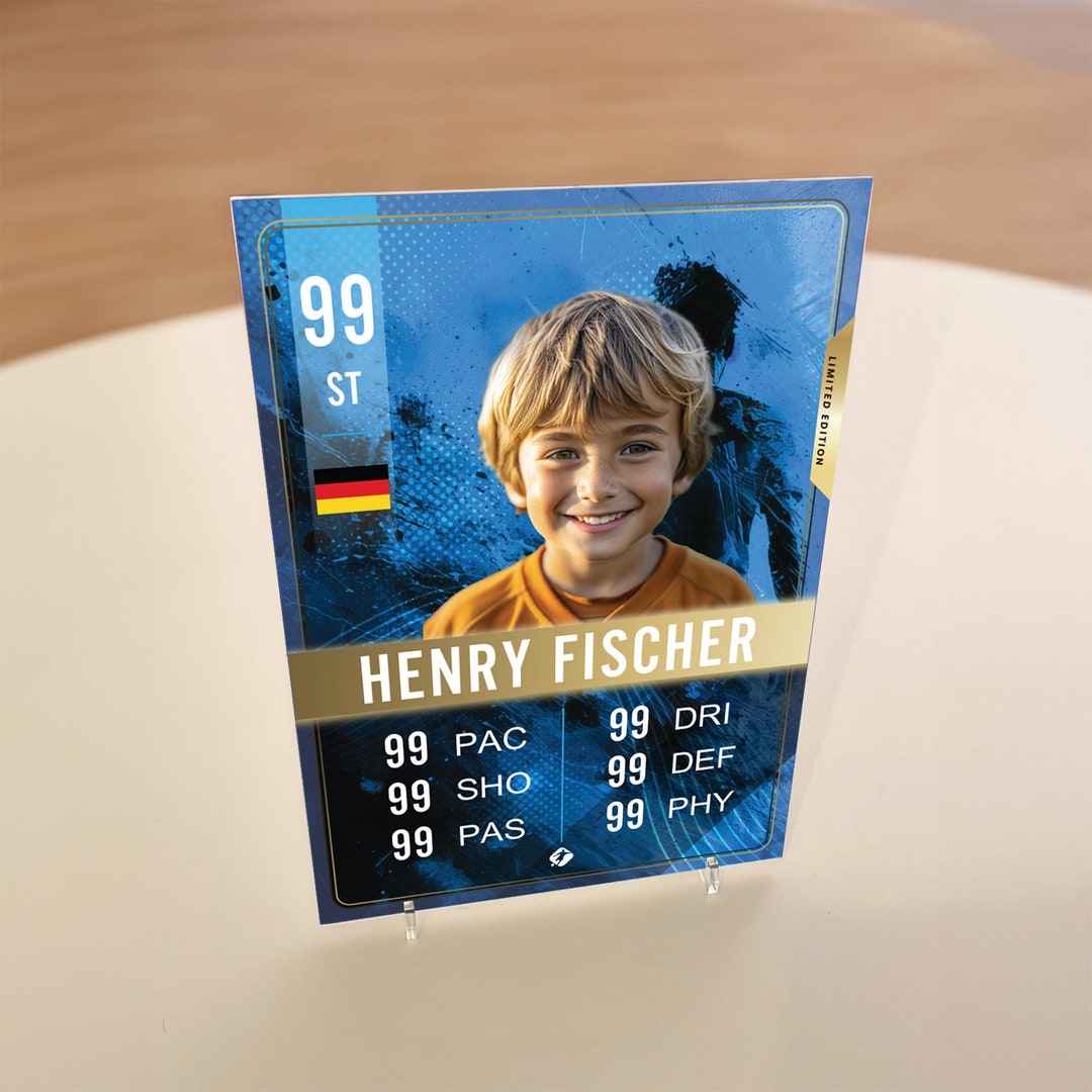 Custom Football Card, Physical OR Digital Download - Etsy