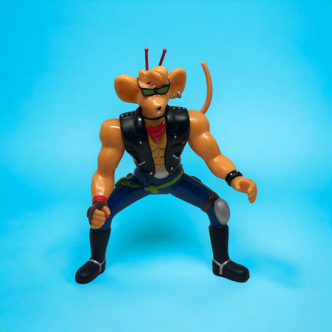 BIG Vintage 1994 BTF Biker Mice From Mars Throttle Billy Action Figure ...