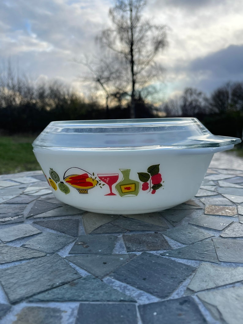 Vintage JAJ England 509 Fiesta Pyrex Casserole Dish W. Lid - Etsy