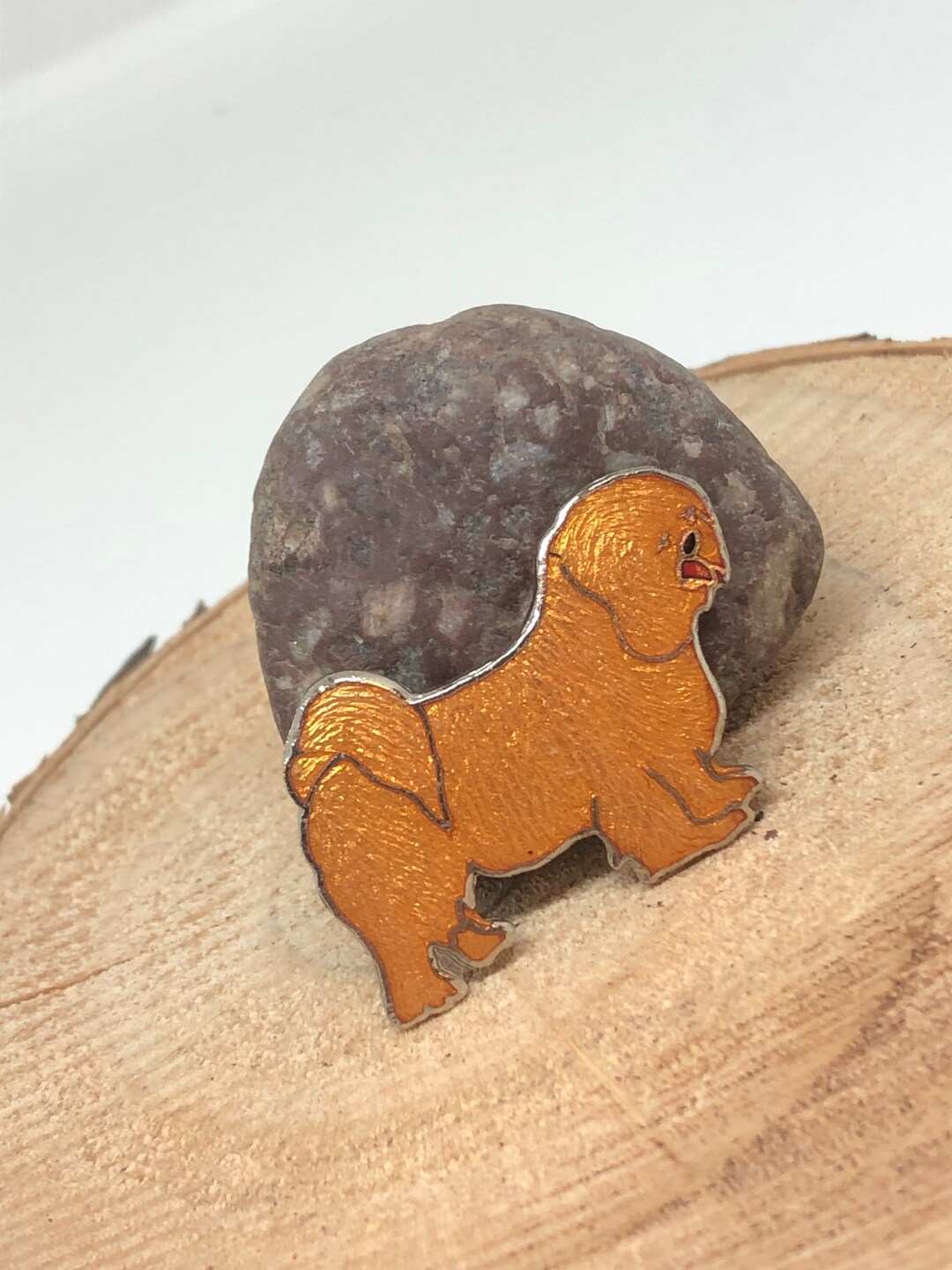 Vintage Mafco Orange Dog Enamel Pin - Etsy