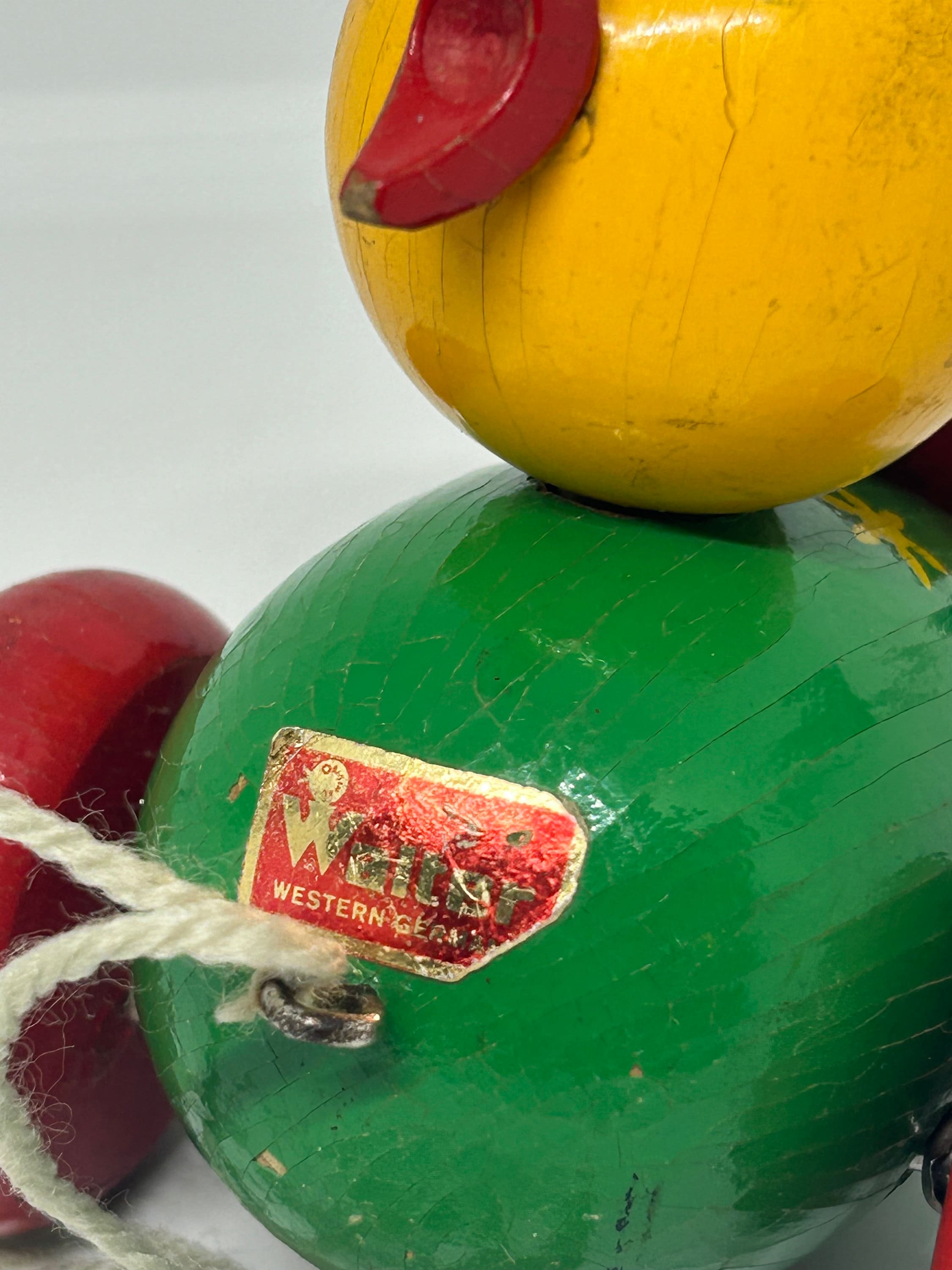 Vintage Walter West Germany Wood Pull Along Duck - Etsy