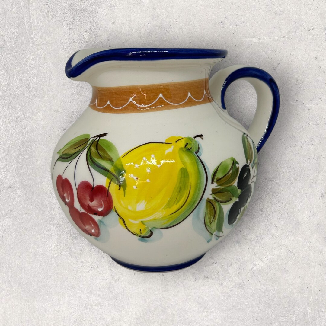 Vintage Alcobaca Portugal Vase Water Jug - Etsy