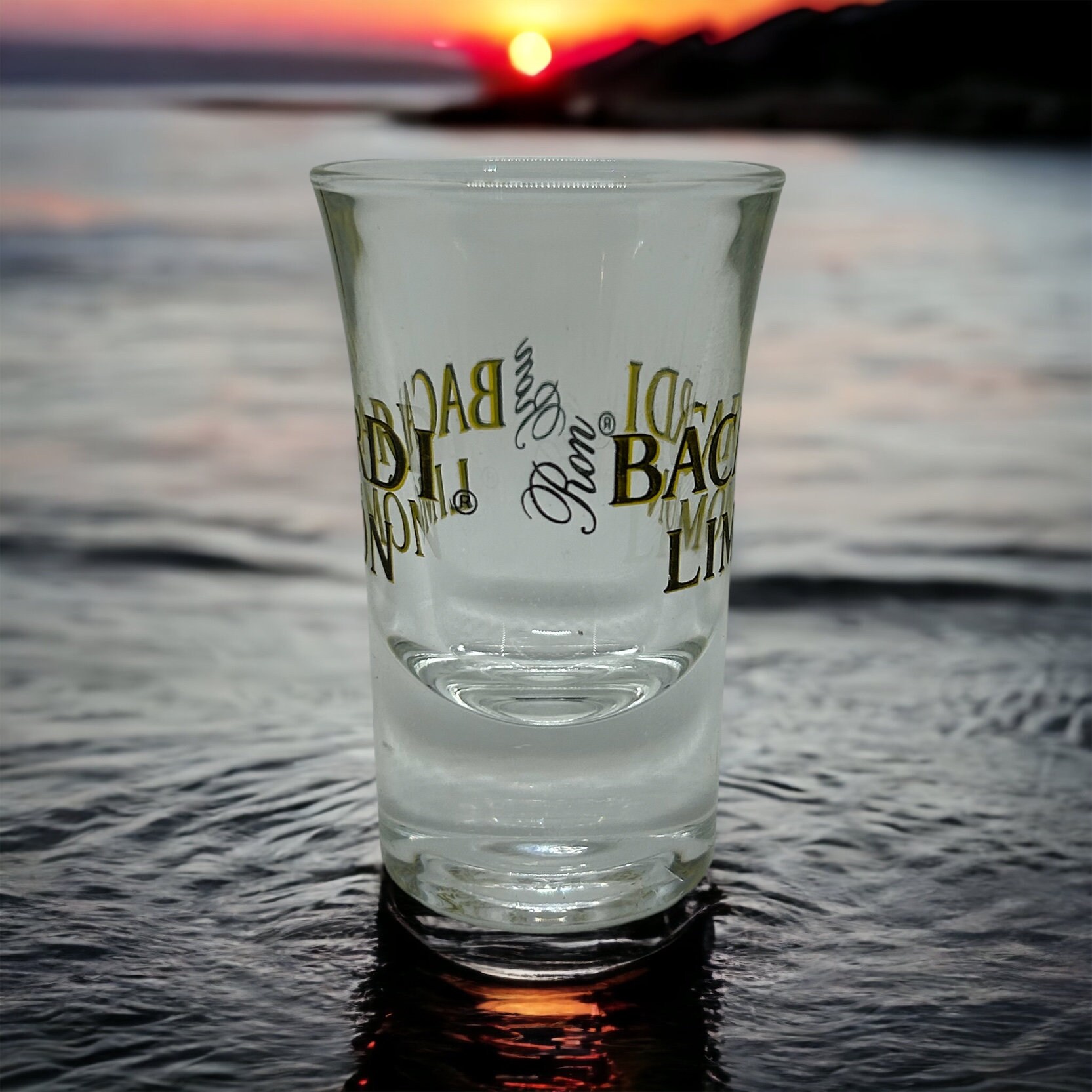 Bacardi Limón Rum Shot Glass - Etsy