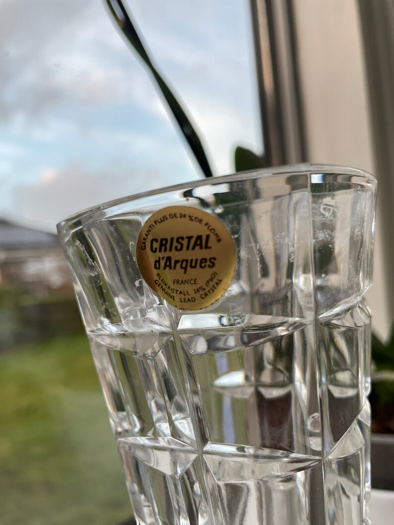 Vintage Cristal D’arques France Lead Crystal Vase - Etsy