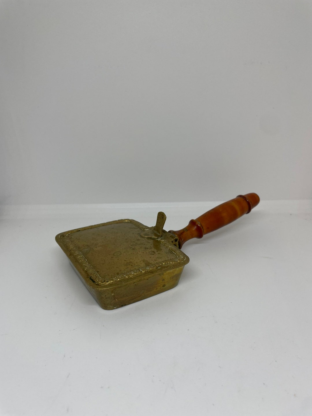 Vintage Brass Silent Butler/ashtray W. Wood Handle - Etsy