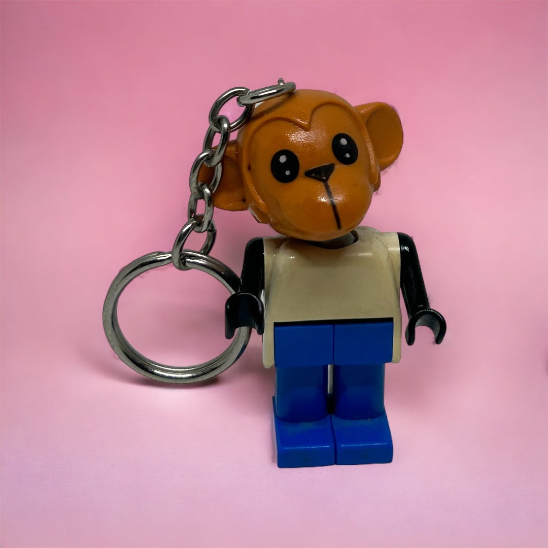 Vintage Lego Mike Monkey Key Chain - Etsy