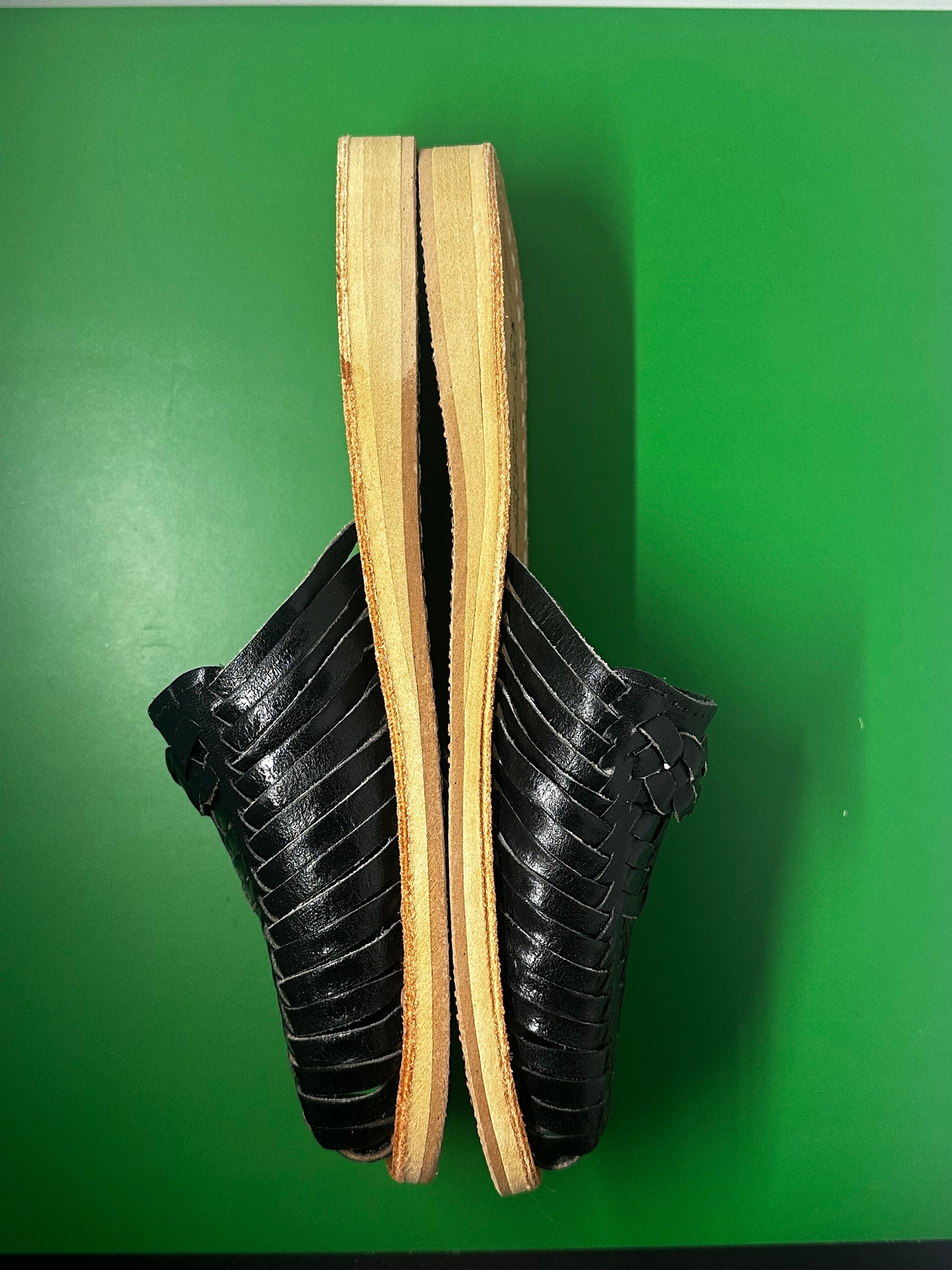 Mexican Artisanal Sandal,leather Mules, Boho Hippie Handmade Huaraches ...