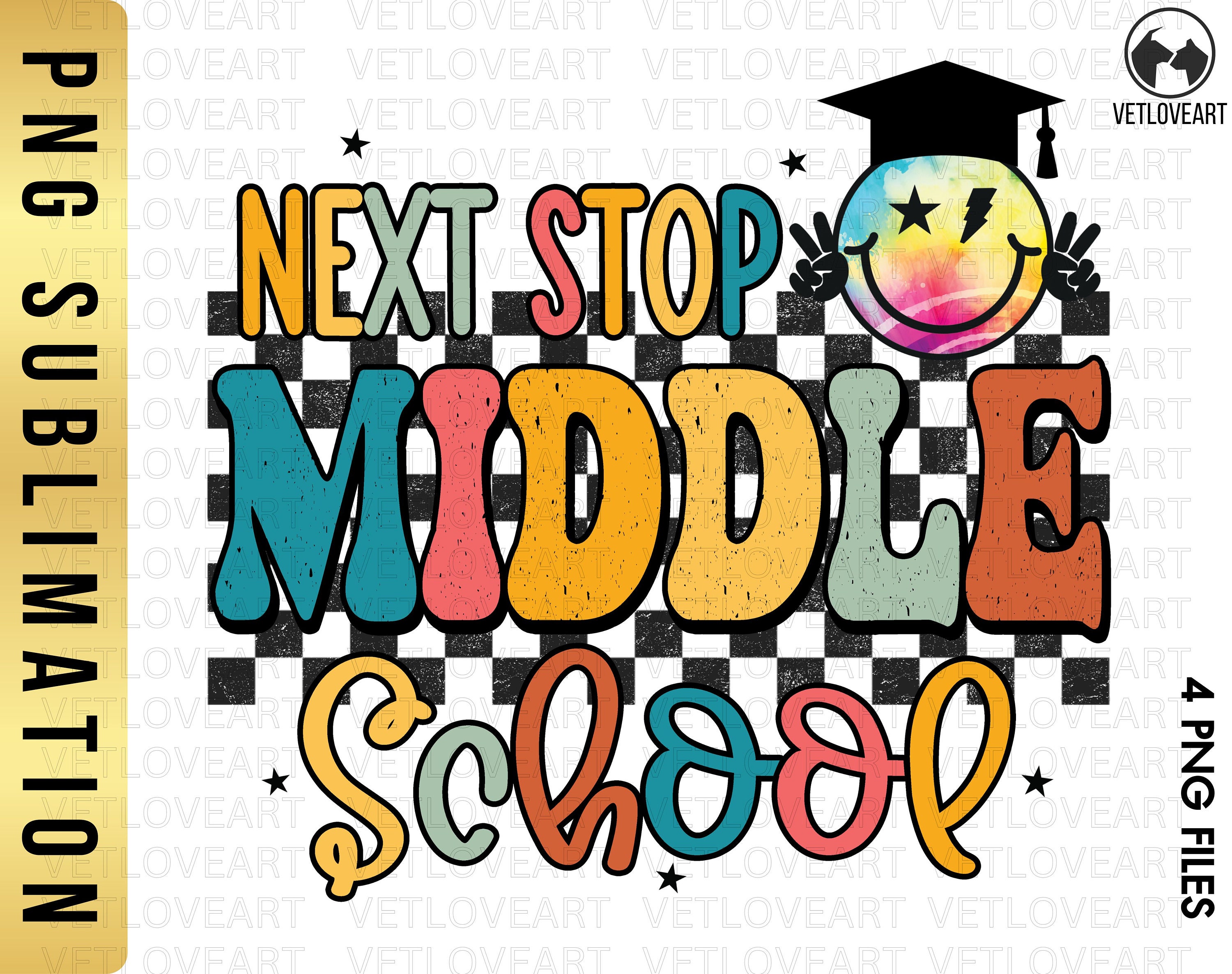 Next Stop Middle School Pngfifth Grade Graduationretro 5th - Etsy