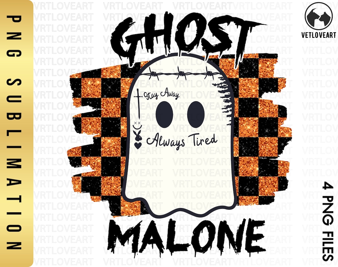 Ghost Malone Png, Halloween Party Shirt, Ghost Halloween Png, Funny ...