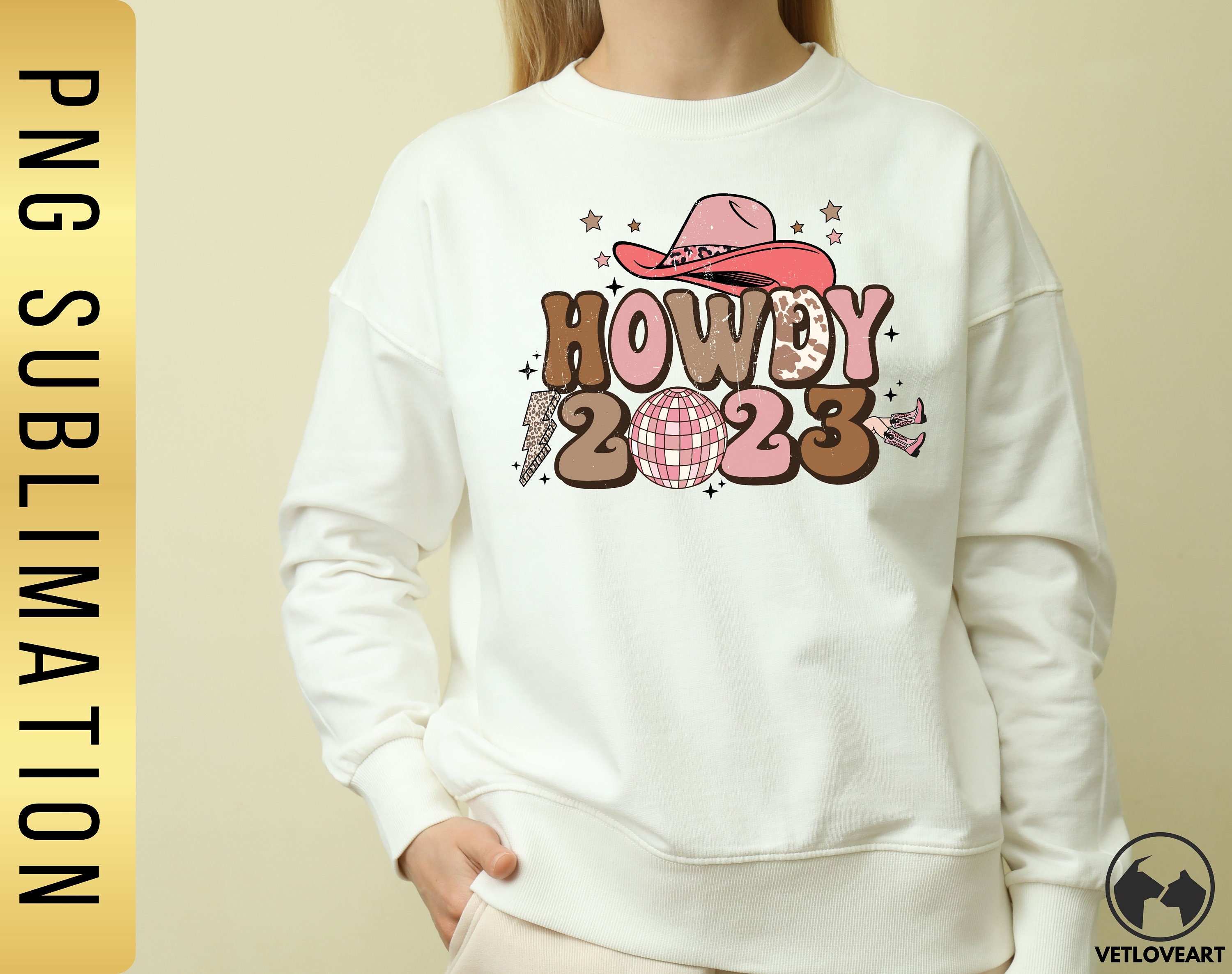 Howdy 2023 Png Retro New Year Png Western New Year Png - Etsy