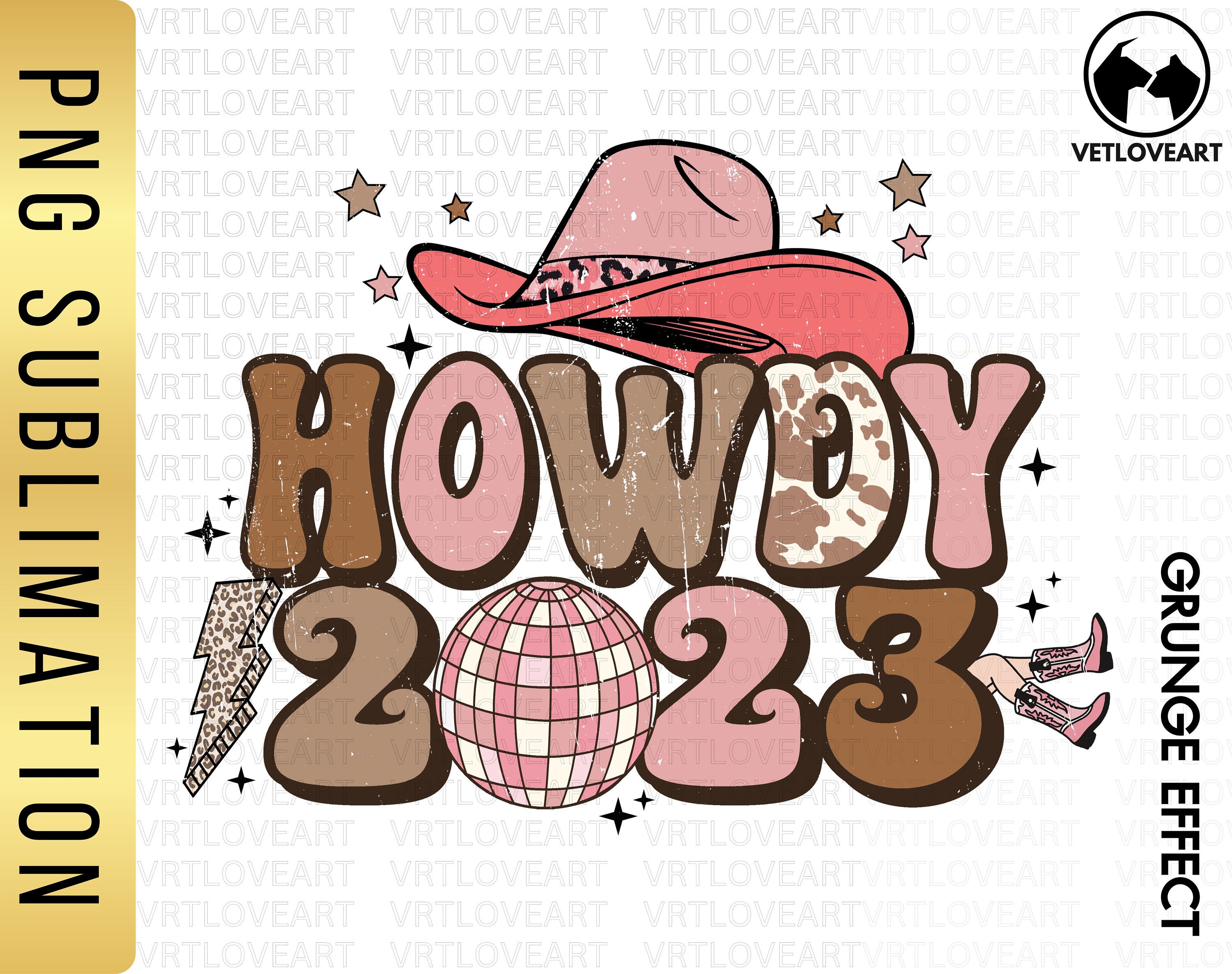 Howdy 2023 Png Retro New Year Png Western New Year Png - Etsy